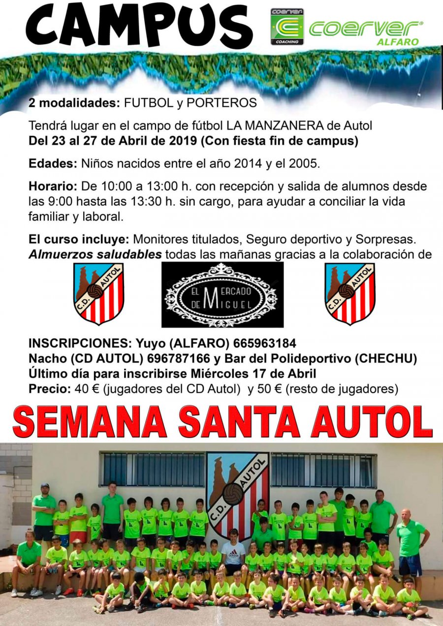 CD Autol organiza III Campus de fútbol de Semana Santa - Radio Arnedo